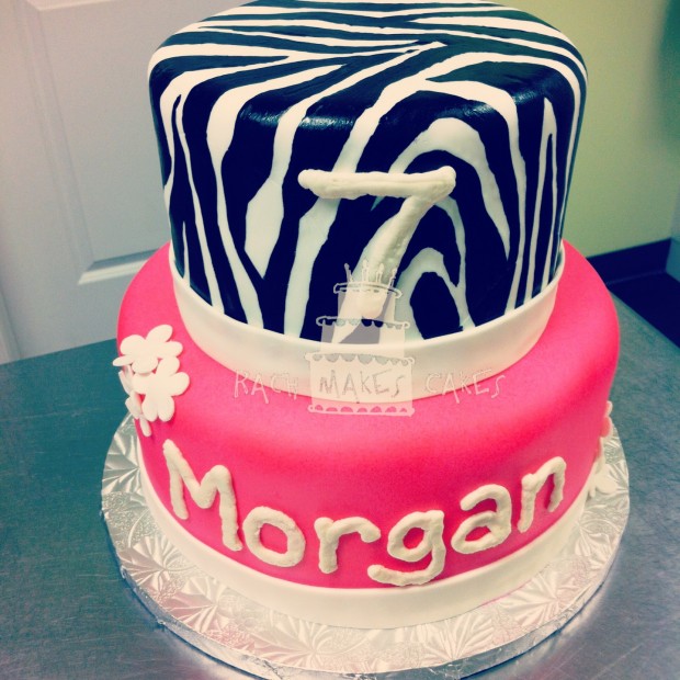 Pink & Zebra Cake for Morgan — Rach Makes Cakes
