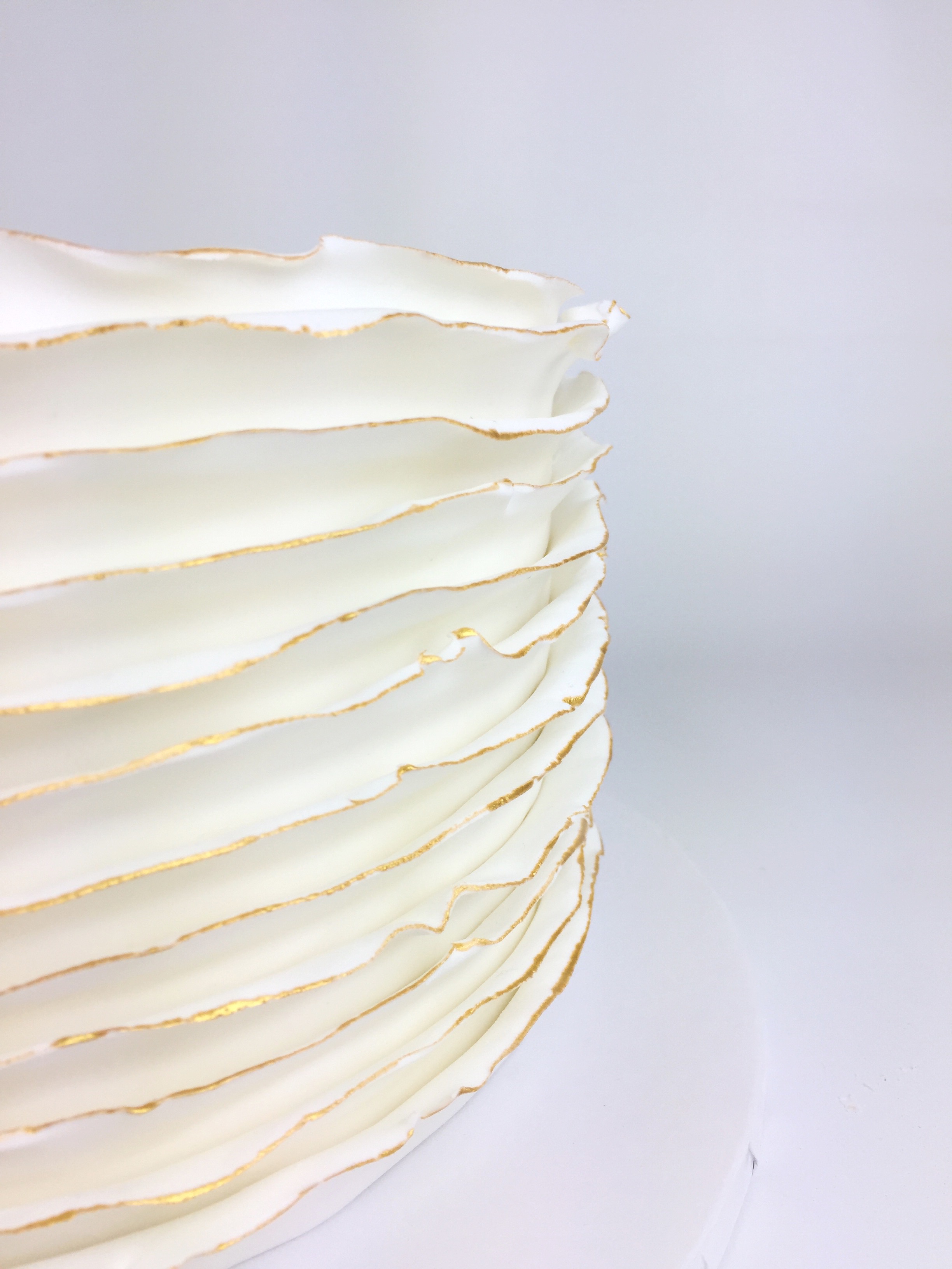 Gold Ruffle Wedding Cake - Rach Makes Cakes