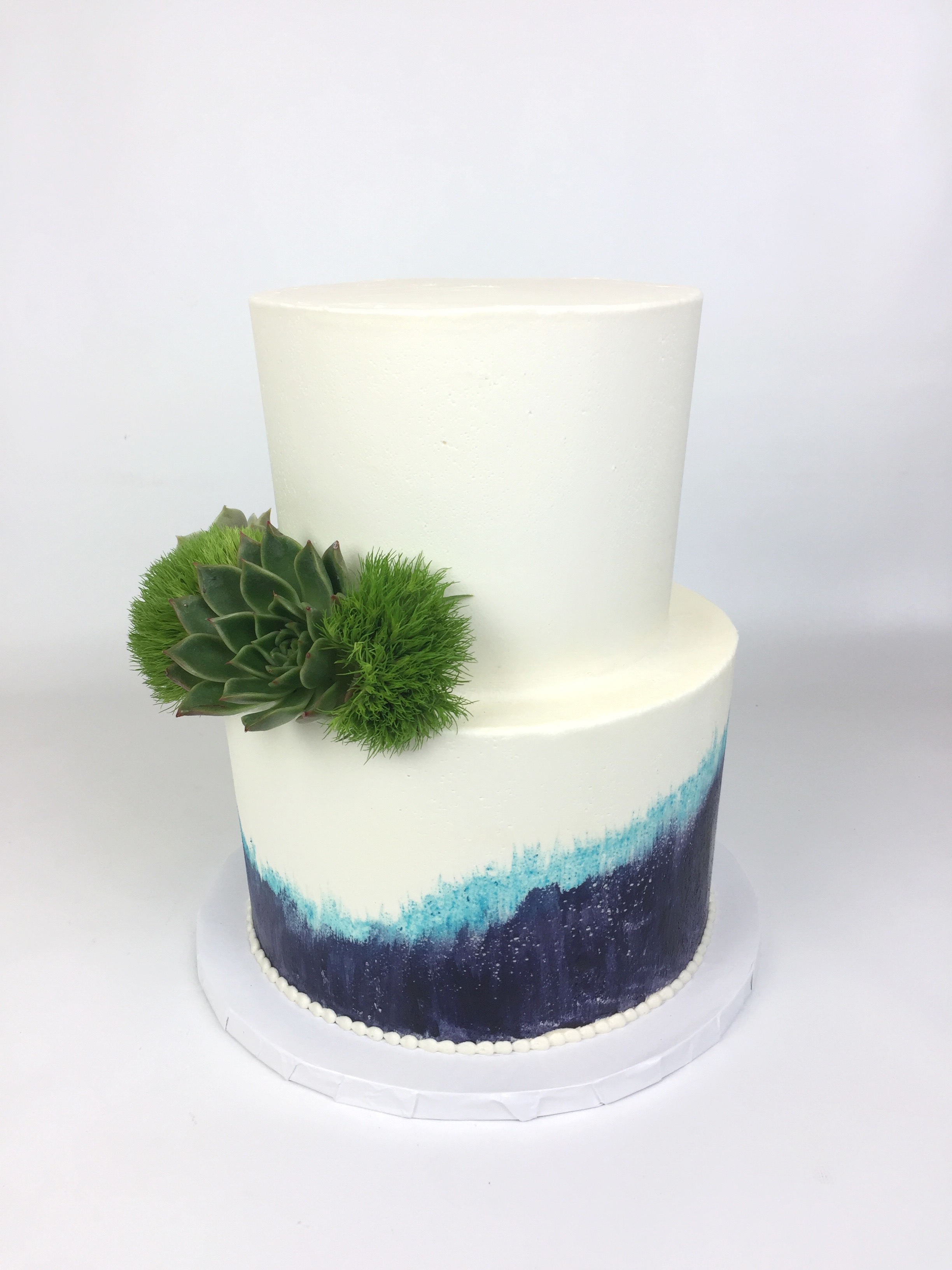 Indigo Shibori on Buttercream - Rach Makes Cakes